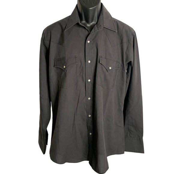 SHEPLERS | Shirts | Vintage 9s Sheplers Western Pearl Snap Shirt L Dark ...